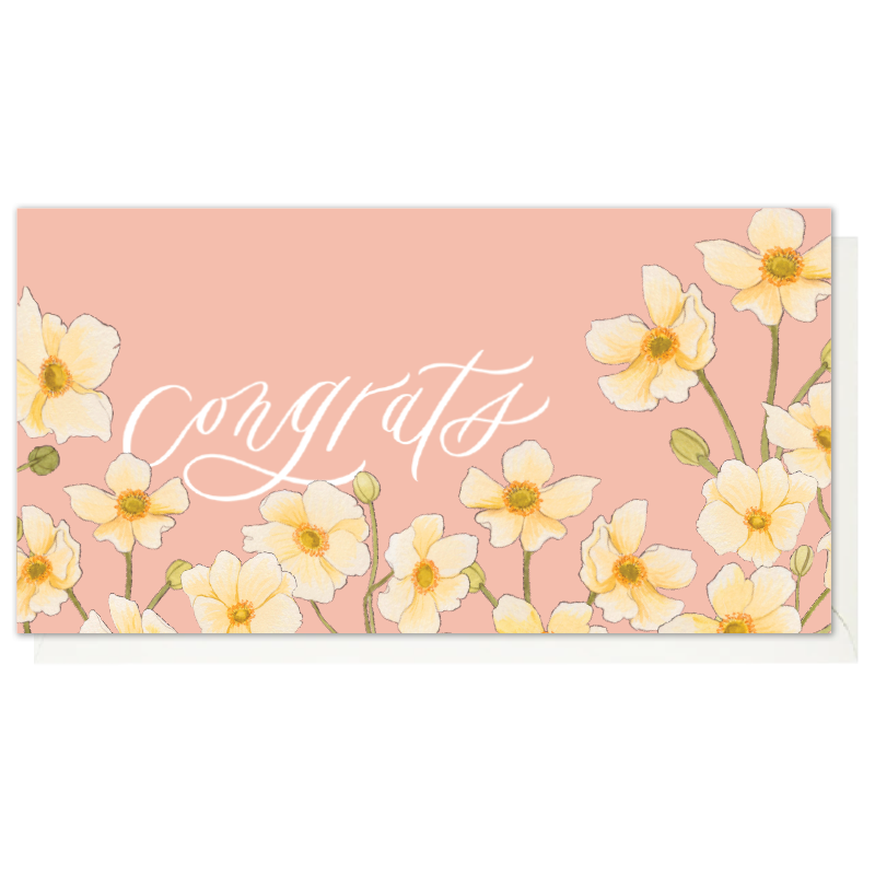 Congrats Money Card – Bloom Floral